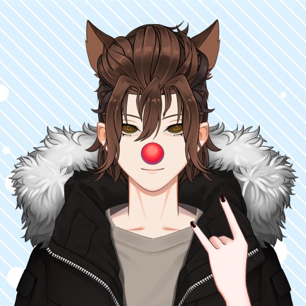 Male Premade Vtuber Model, Live2d Premium Model for Vtube Studio ...