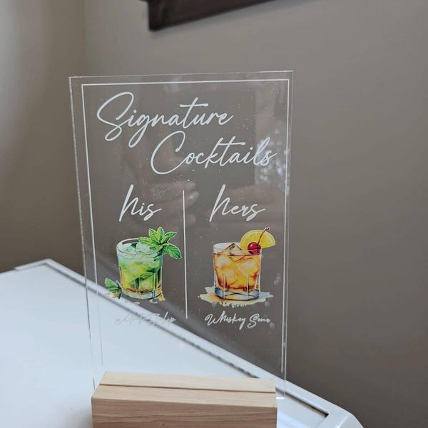 Personalized Wedding Food Menu Sign, Custom Restaurant Accessories ...