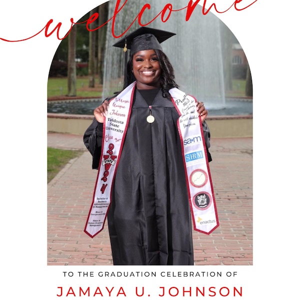 Arch Graduation Welcome Sign, Graduation Yard Sign, Grad Party Decor ...