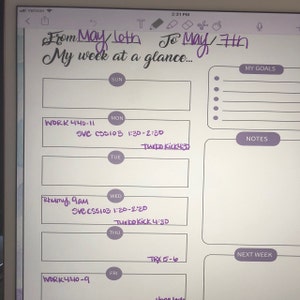 7 Day Goodnotes Paper Daily Planner Notability Digital Download PDF ...