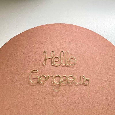 Hello Gorgeous Sign, Wire Art Wall Decor, Wire Signs, Spa Decor, Salon ...