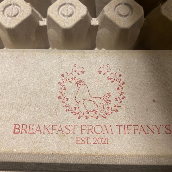 Custom Egg Carton Stamp | Engraved Farm Egg Stamp | Personalized Farm ...