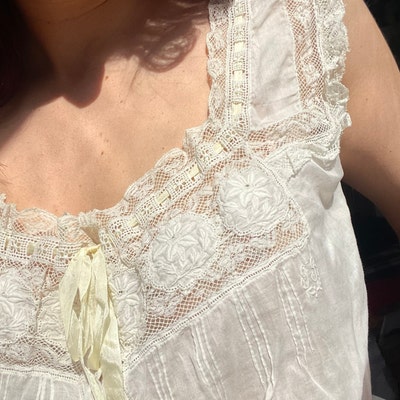 Antique Victorian Lace Trimmed Ribbon Bow Dress - Etsy