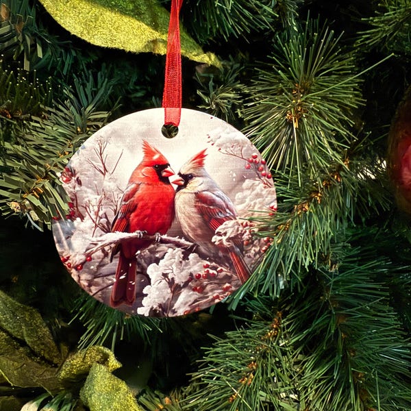 Cardinal Christmas Tree Ornament, Cute Cardinal Christmas Ornament ...