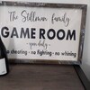 Game Room Sign | Custom Family Game Room| Statement Wall Art | Man Cave ...