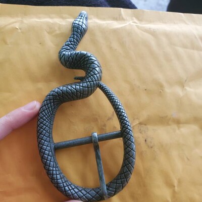 Unique Snake Belt Buckle Pewter Color 6 L X 2 5/8 w - Etsy