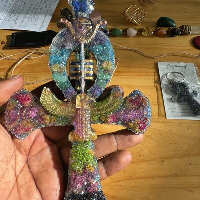 All Chakra Crystals Druzy DRAGON Orgone Altar/wall Decor, EMF 5G ...