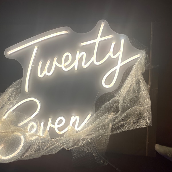 Twenty One Neon Sign Custom Neon Sign 21th Birthday Party Wall Decor ...