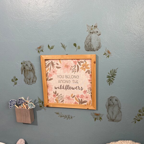 Bunny Kit Wall Decal,cartoon Rabbit Nursery Wall Stickers,removable ...