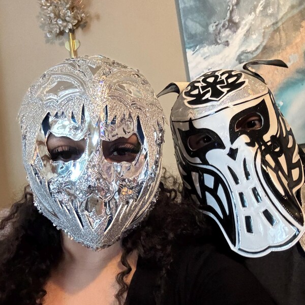 Hand Made SHADOW MASK Wrestling Mask Luchador Costume Wrestler Lucha ...