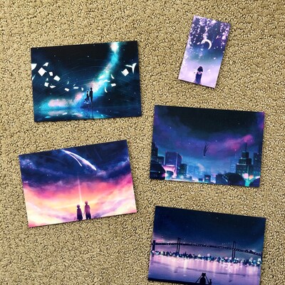 Art Postcard Set 4 Custom Art Postcards, Personalized Illustrated ...