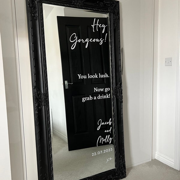 Hello Darling / Beautiful Mirror Wedding Welcome Sign • DIY Easy With ...