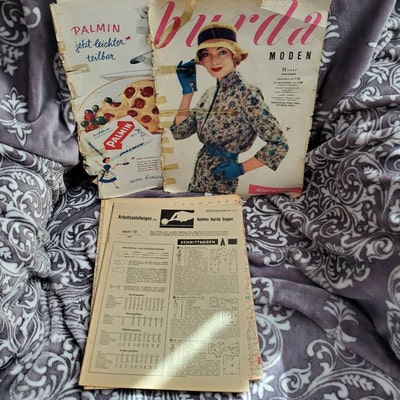 Burda Moden 11/ 1991 Instructions, Cutting Sheet, Fashion Magazine, Fashion Magazine, Sewing ...