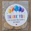 BOGO / Birthday Thank You Stickers / Birthday Stickers Personalized ...