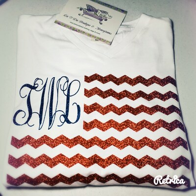 Chevron Flag Monogram Frame SVG File Svg / DXF / PDF / Jpg for Cameo ...