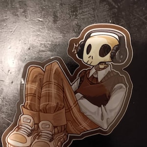 Aesthetic Chilling Skeleton Waterproof Stickers - Etsy