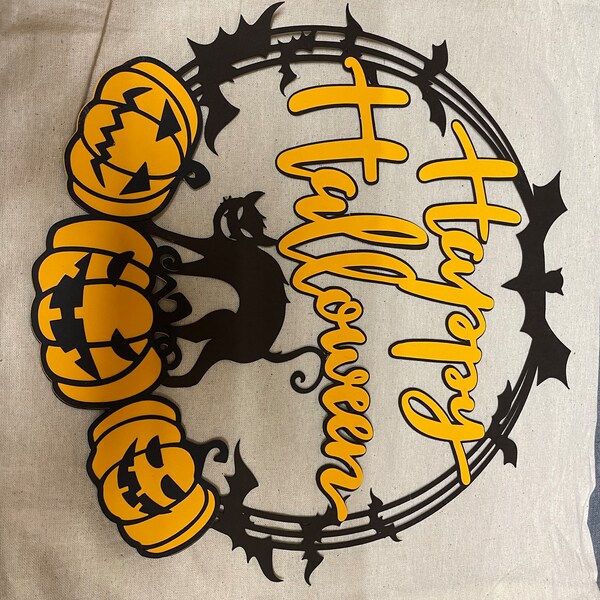 HALLOWEEN WREATH Laser Cut File Svg and Halloween Cut File, Halloween ...