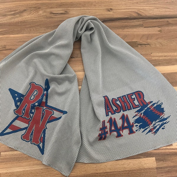 Personalized Cooling Sports Towel Baseball Team Custom Order Wet Rag ...