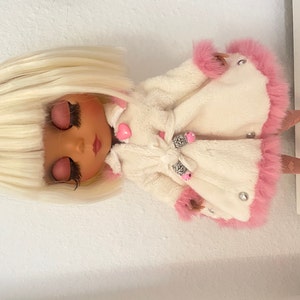 Petite Blythe Mini Pullip Dal Doll Cute Bear One Piece Dress and Boots ...