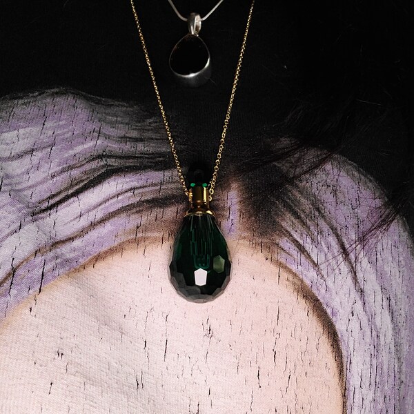 Boho Crystal Vial Necklace - Etsy
