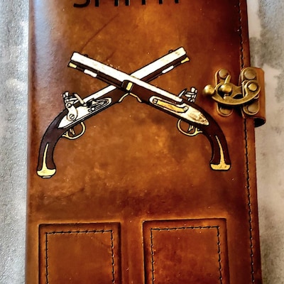 Single Anchor Navy Chief Charge Book Leather Journal Cover - Etsy