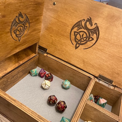 RPG Set Dice Tower and Wooden Dice Tray Dungeons and Dragons Custom ...