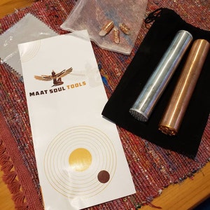 Egyptian Tuning Calibration Healing Rods of Maat Copper & Zinc Netu ...