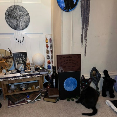 Large Full Moon Decor Crystal Wall Hanging Moon Goddess - Etsy