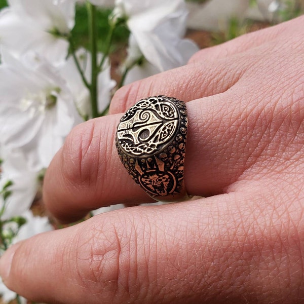 Custom Norse Viking Hel Ring Asatru Mens Celtic Jewelry - Etsy