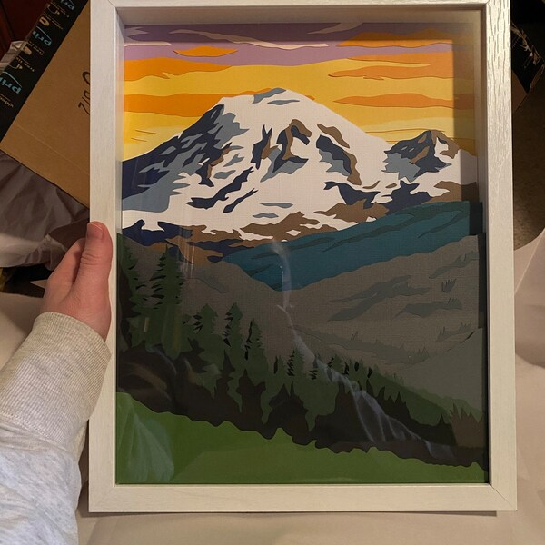 Colorful WALL ART Made From Recycled Magazines- Layers, Curves, Lines ...