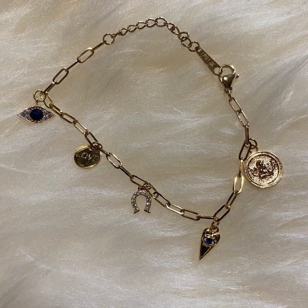 10pcs Baby Angel Coin Pendant, 12mm, 18K Gold Plated Brass, Angle ...