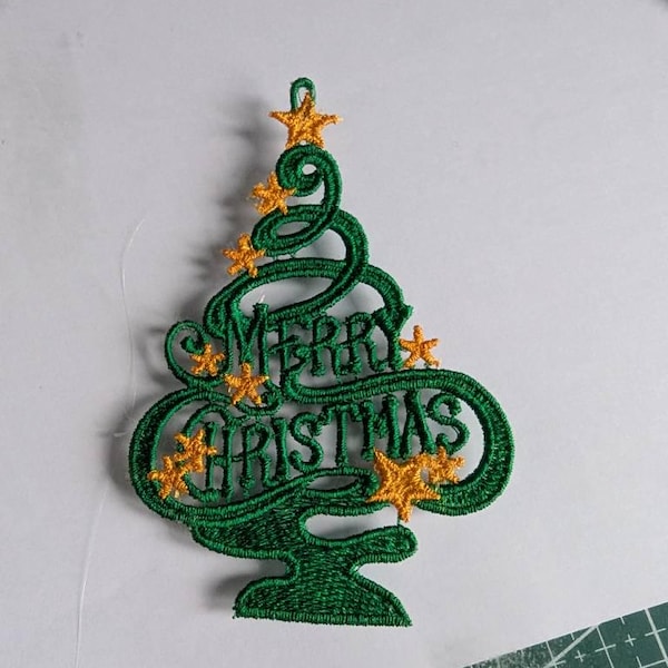 FSL Christmas Tree, Merry Christmas, FSL Ornament - Free Standing Lace ...