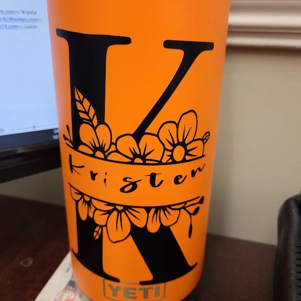 Flower Split Letter K. Floral Letter SVG PNG, JPEG, Eps, Ai, Pdf and Dxf. Monogram Font. Instant ...