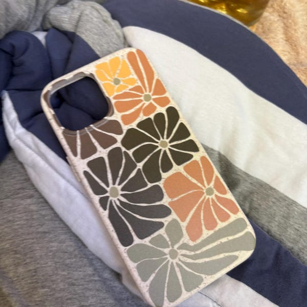 Wildflowers Biodegradable Phone Case With Embroidered Look, Stitched ...