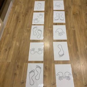 Editable Hopscotch, Sensory Path With WORDS & NUMBERS, Printable Floor ...