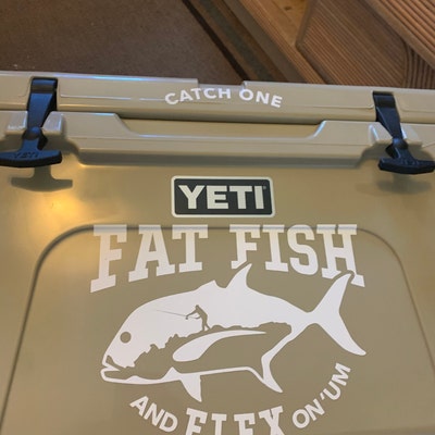 Ulua Fishing Decal, Catch One Fat Fish and Flex on Em, Giant Trevally ...
