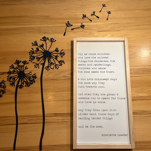 Dandelion Flower Metal Wall Decor, Dandelion Wall Art, Unique Home ...