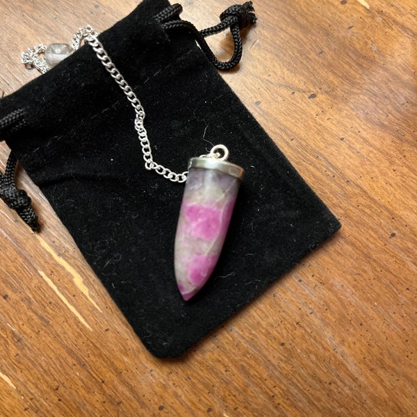 Ruby Feldspar Crystal Pendulum Dowsing, Answers, Chakra Balancing & Healing .925 SS - Etsy