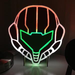 Metroid Samus Sign Neon Like LED Light Wall Decor | Etsy Canada