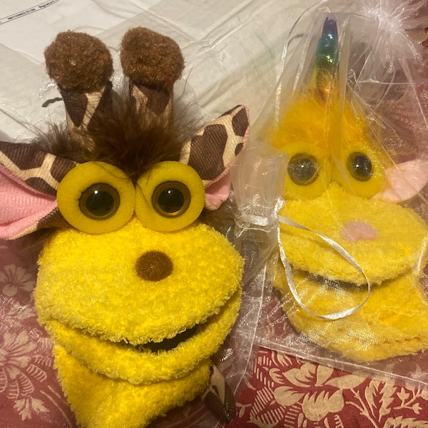 Birthday Gift Red Sock Puppet Girl With Braids, Hand Puppet Gift for ...