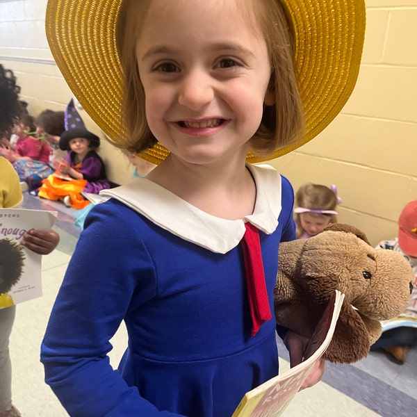 Madeline Blue or Yellow Dress With Collar and Tie (not Included Hat ...
