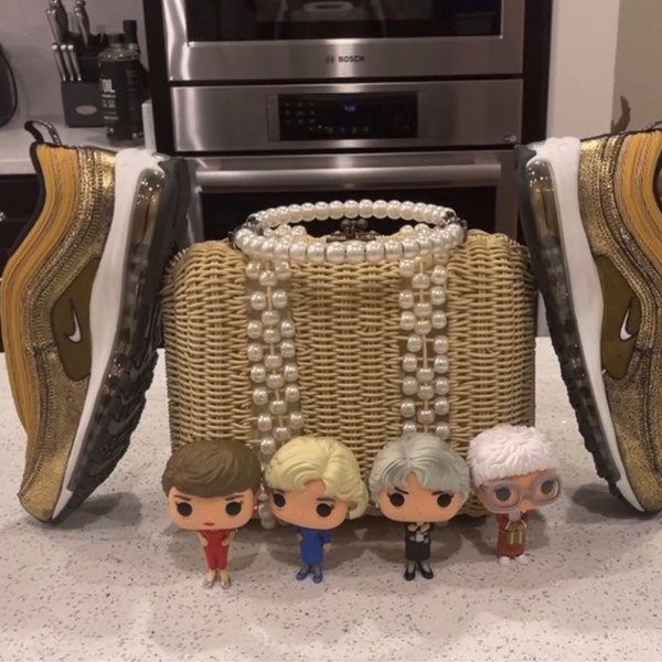 Golden Girls Purse Vintage Style Sophia Petrillo Bag Beaded Rattan ...