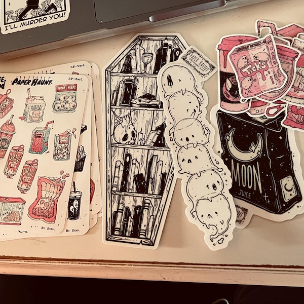 Vampire's Crypt STICKY Note - Creepy Cute -pastel Goth -stationery - Etsy