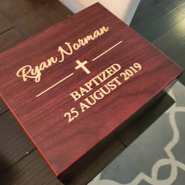 Baptism Gift, Baptism Memory Box, Keepsake Box, Baptism Gift for Boy ...