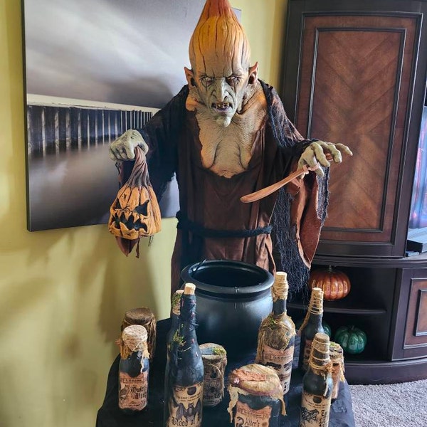 Spooky Potion Bottles, Halloween Home Decor, Halloween Decor, Creepy ...