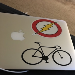 Road Bike - Mac Apple Logo Cover Laptop Vinyl Decal Sticker MacBook ...