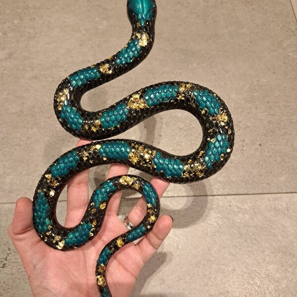 Gold Snake Wall Hanging, Snake Wall Art, Alt Home Decor, Unusual Gift ...