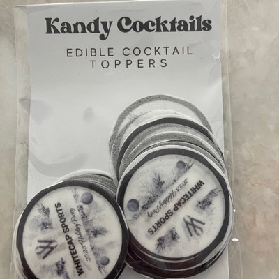 50 Edible Toppers Customizable Cocktail Garnishes Cocktail Decorations ...
