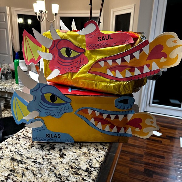 Dragon Printable Box Kit | DIY Valentine Box Decor Kit for Valentine's ...