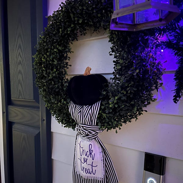 Houndstooth Wreath Sash for Football Fan Front Door Decor Houndstooth ...